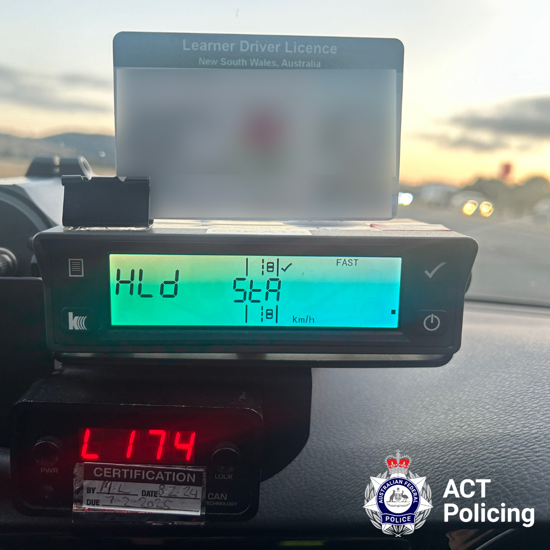 Motorbike seized and licence suspended after L plater caught speeding | ACT Policing